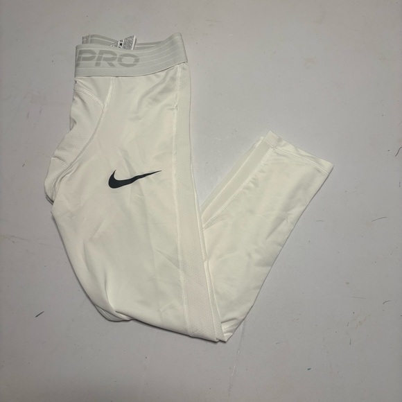Nike | Pants | Nike Mens Pro White Leggings Size S | Poshmark